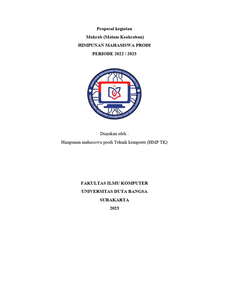 Proposal Makrab HMP Teknik Komputer 2023 | PDF
