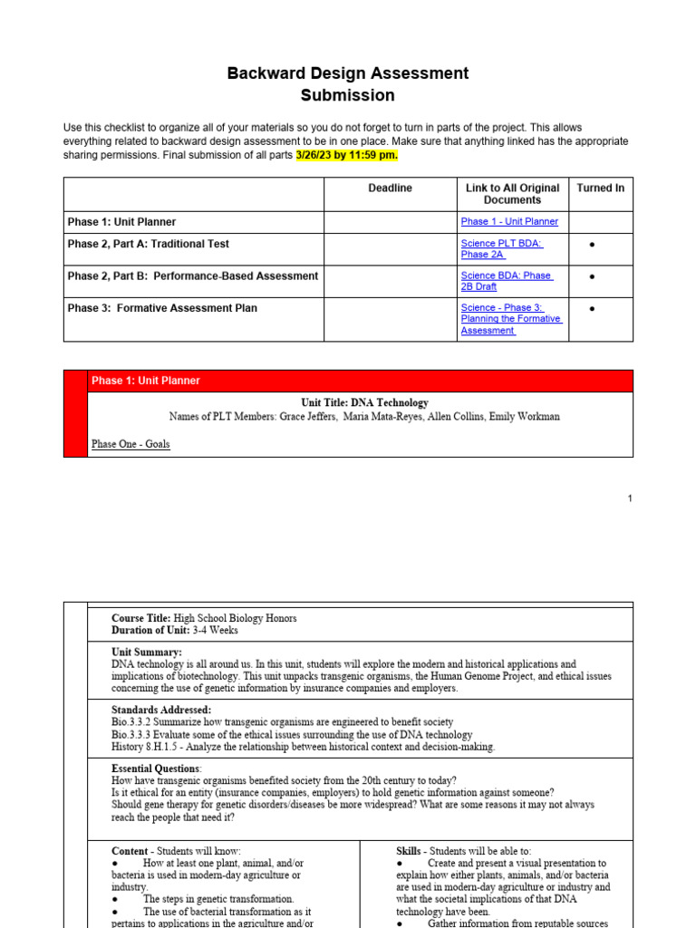 Grace Jeffers - Spring 2023 Backwards Design Assessment Submission ...