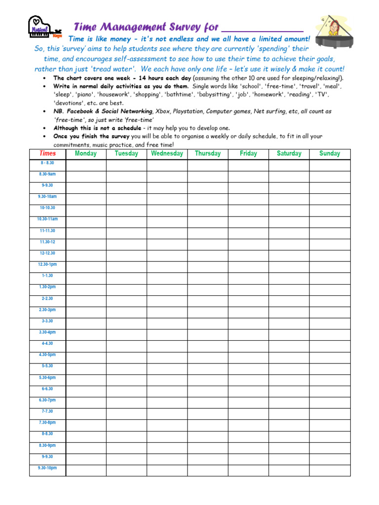 Time Management Survey | PDF
