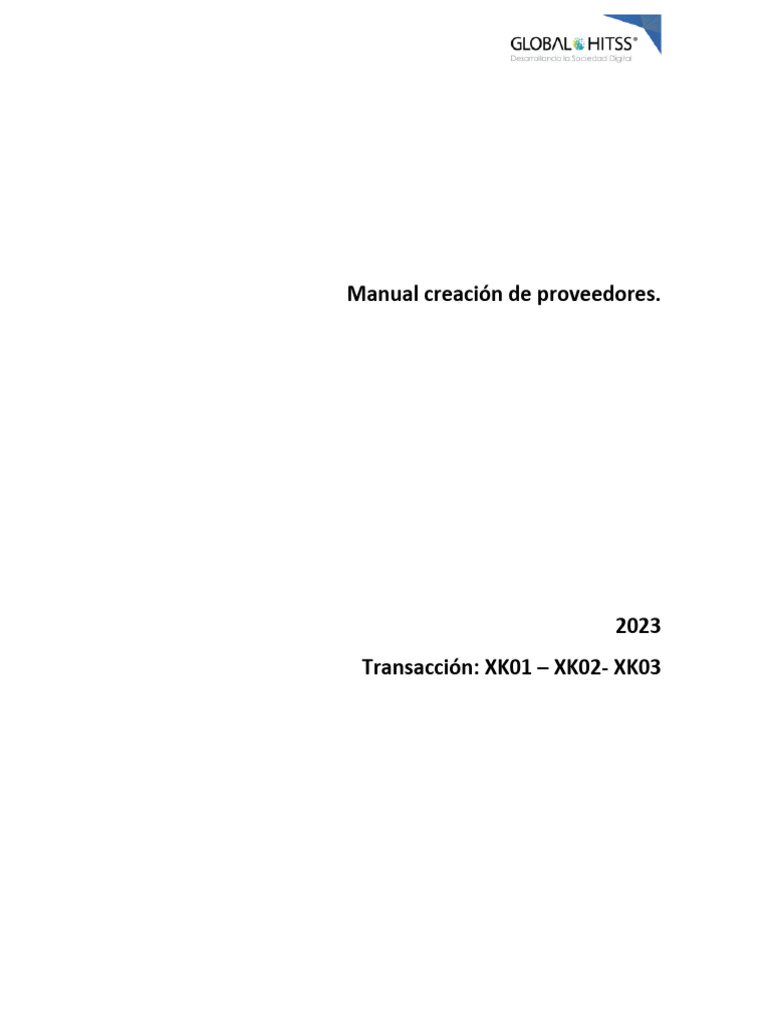Manual Creacion de Proveedores | PDF | Informática