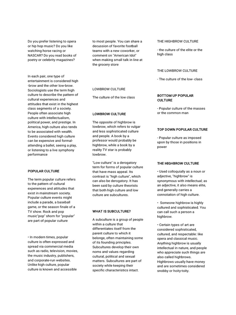 Pop Culture | PDF