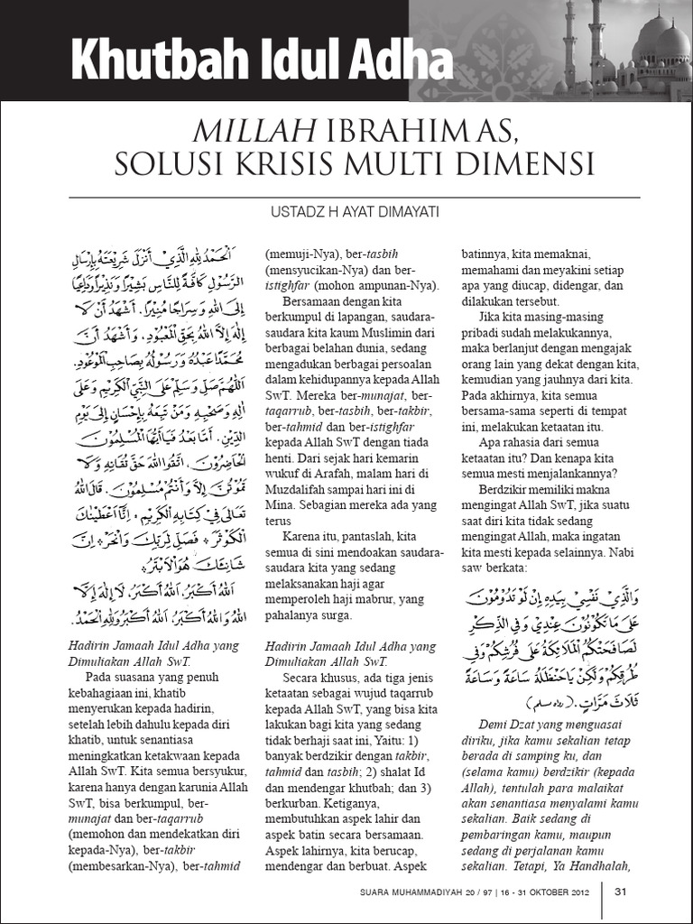 Millah Ibrahim AS, Solusi Krisis Multi Dimensi | PDF | Agama & Spiritualitas