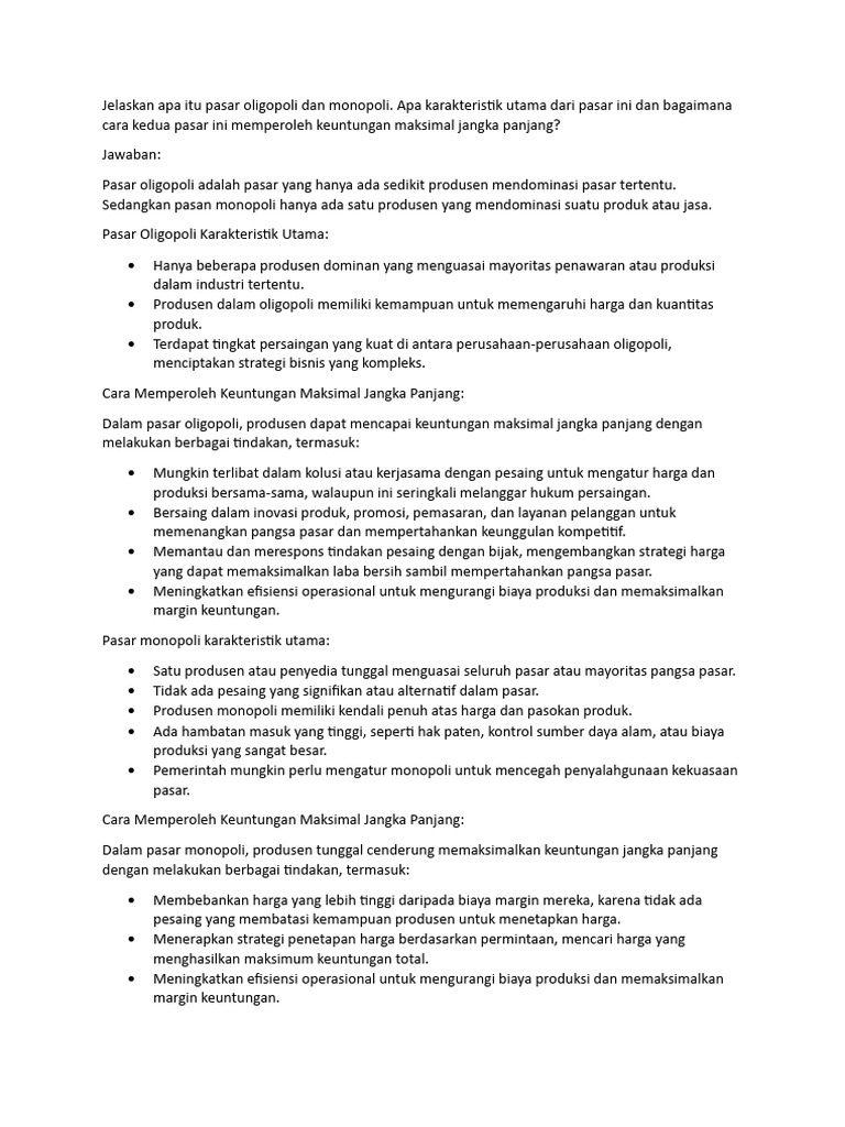 Pengantar Ekonomi Mikro Sesi 6 | PDF