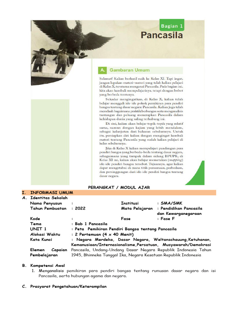 Modul Ajar Unit 1 Pertemuan 1-2 | PDF