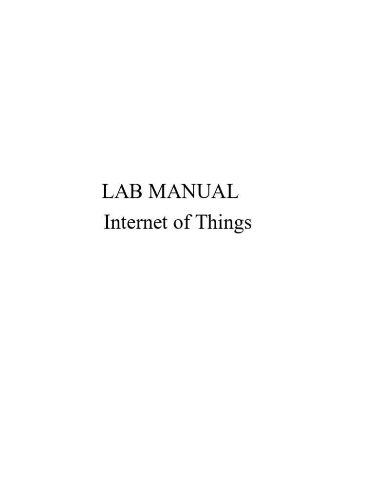 Lab Manual Iot | PDF