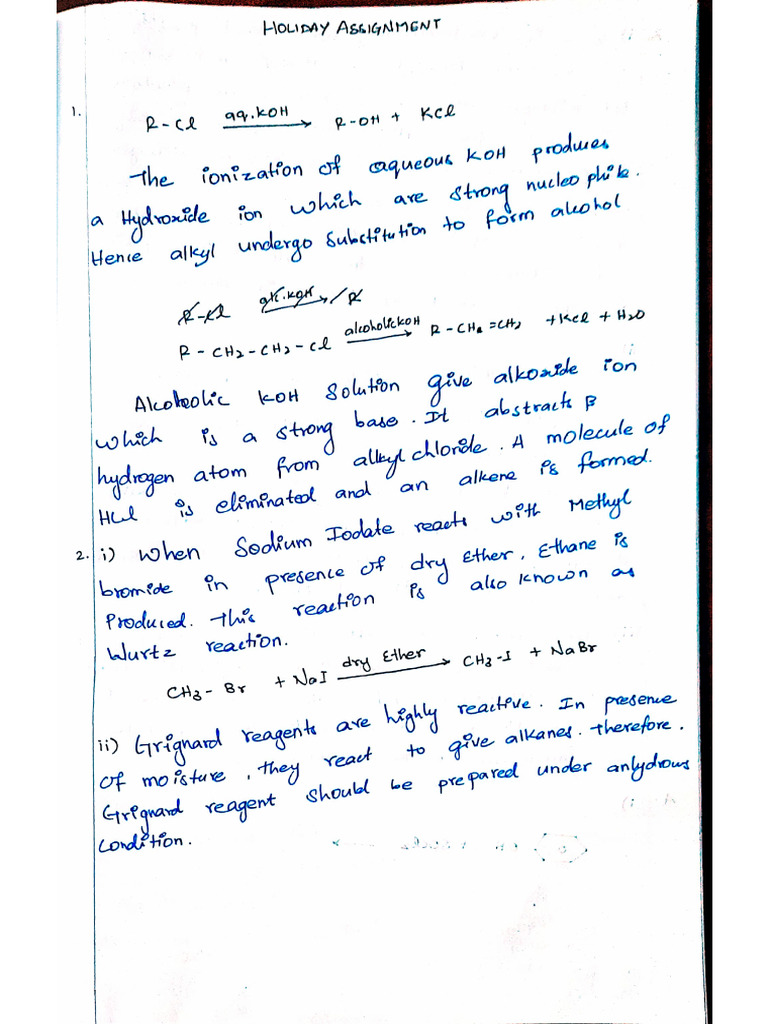 Chemistry Assignment | PDF