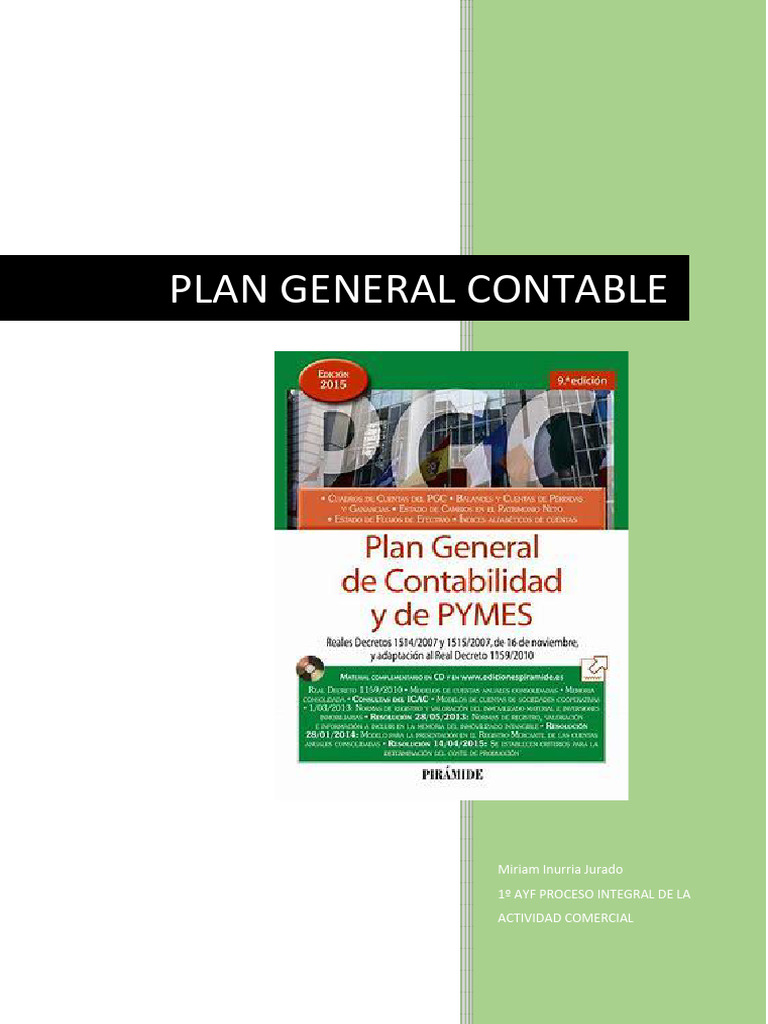 Unidad 5. Plan General Contable (PGC) | Descargar gratis PDF | Contabilidad | Estado financiero
