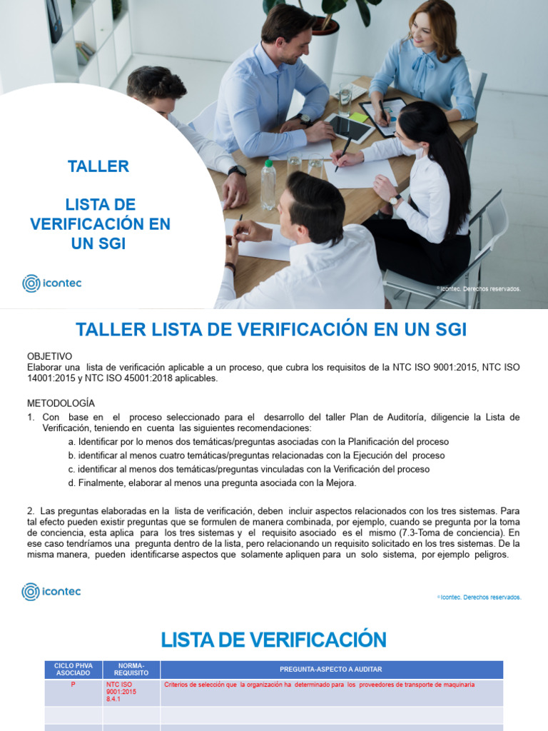 Tarea 6. Lista de Verificación en Un SGI | PDF