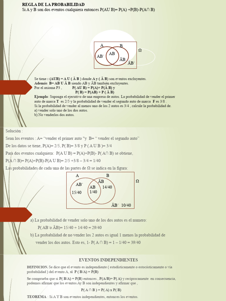 Regla de Probabili | PDF | Probabilidad | Teoría de probabilidad