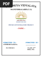 Physics Project Cover Pages | PDF