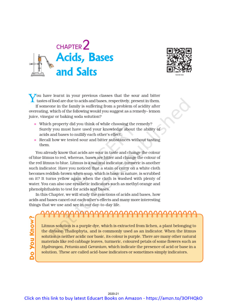 CL X Chemistry Ch-2 Acids, Bases and Salts | PDF | Hydroxide | Acid