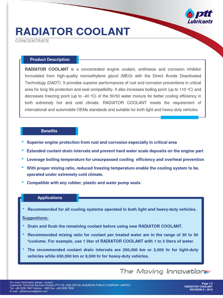 Radiator-Coolant | PDF