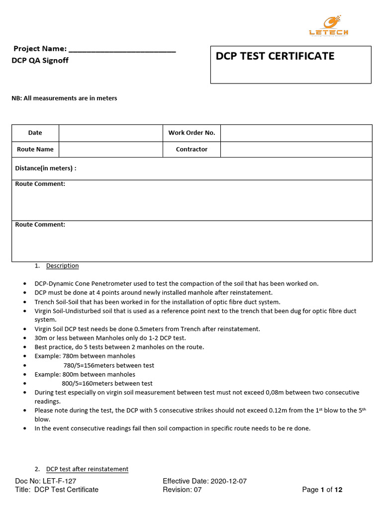 DCP Test Certificate (Rev07) | PDF