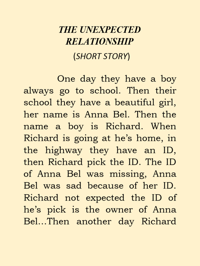 The Unexpected Relationship | PDF The Unexpected Relationship | PDF