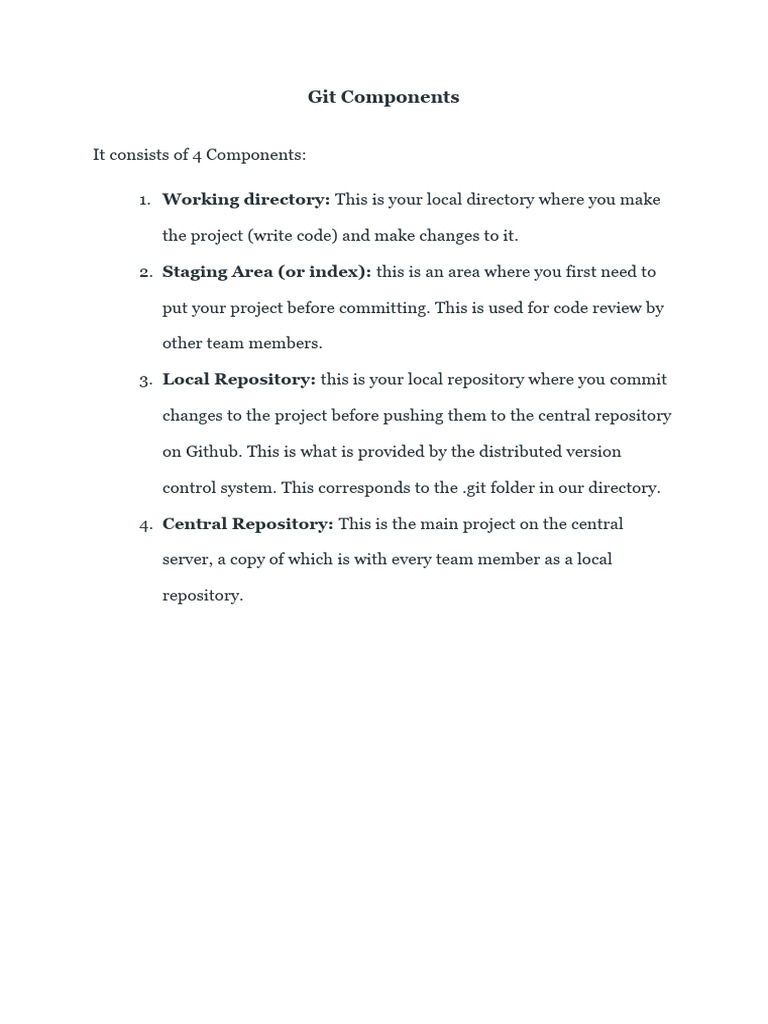 Git Components | PDF