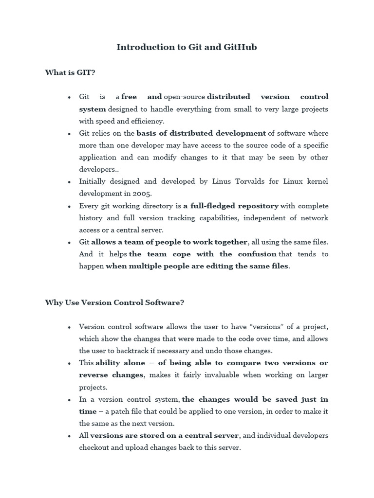 Introduction To Git and GitHub | PDF