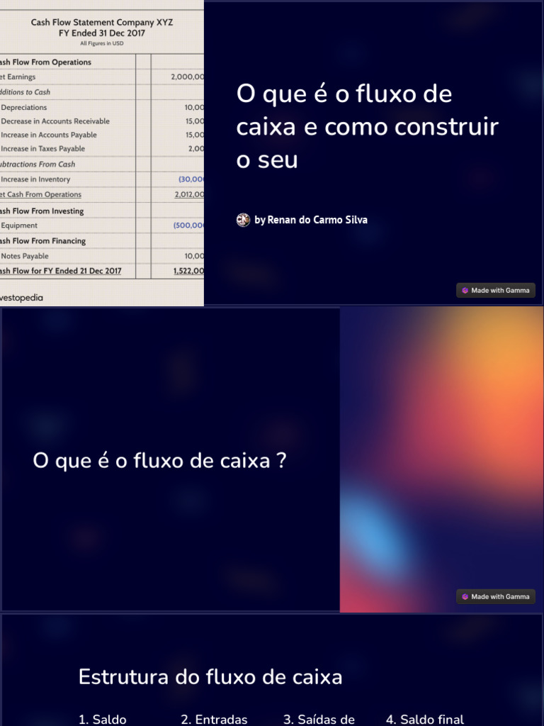 O-que-e-o-fluxo-de-caixa-e-como-construir-o-seu | PDF | Fluxo de caixa | Investimentos