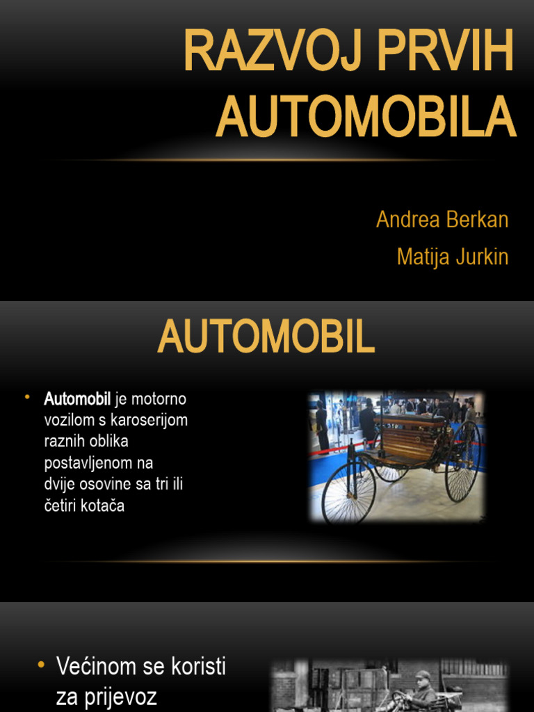 Razvoj Prvih Automobila | PDF