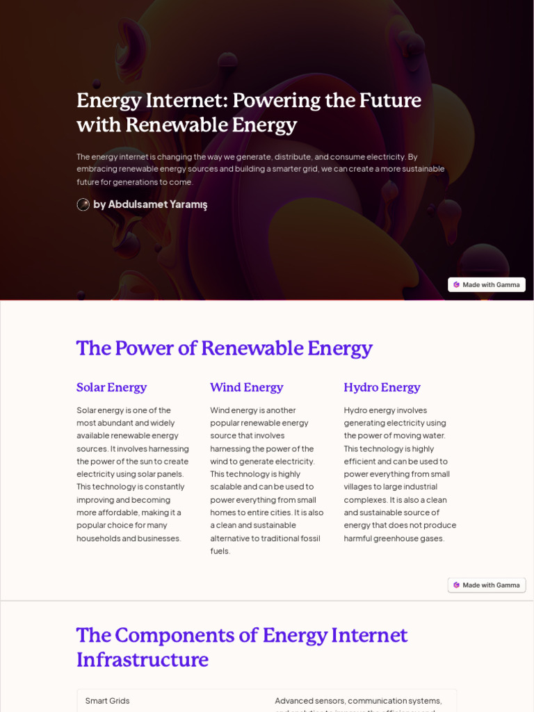 Energy Internet Powering The Future With Renewable Energy | PDF ...