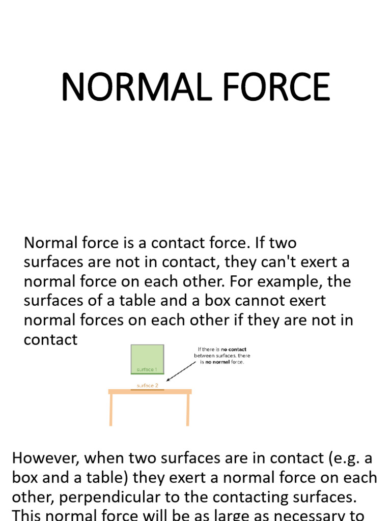 Normal Force | PDF | Force | Quantity