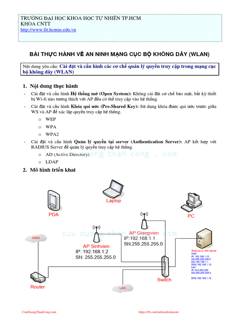 An-Ninh-Mang - Mai-Van-Phuong-Vu - TH - Lab03 - Anmt - Radius - (Cuuduongthancong - Com) | PDF