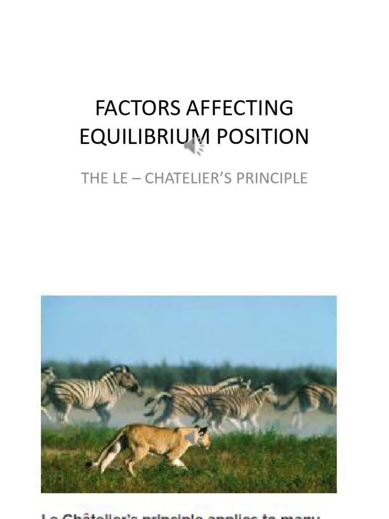 5-Factors Affecting Equilibrium Position | PDF