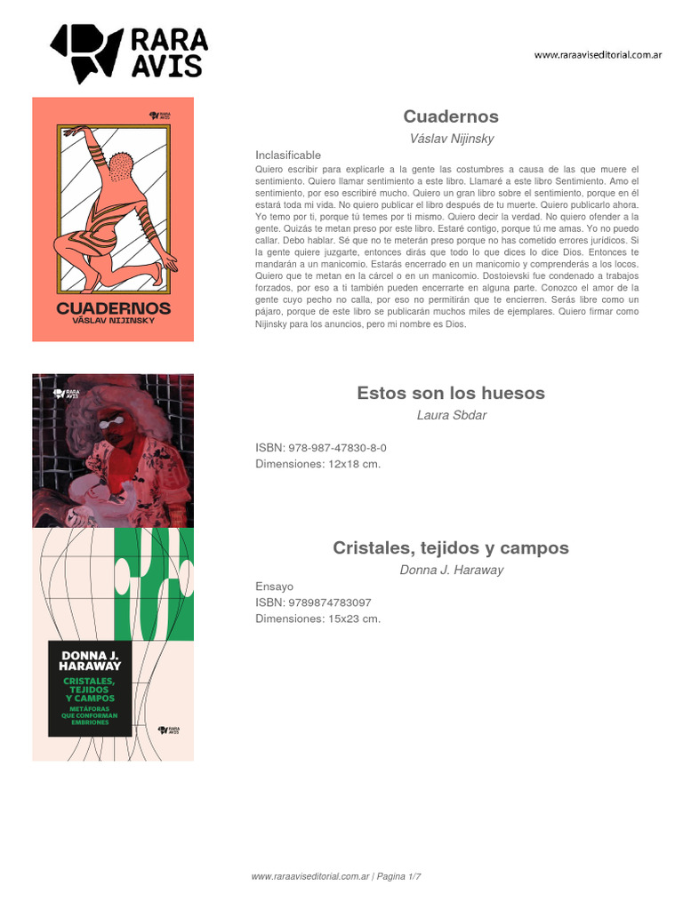Catálogo Rara Avis | PDF | Poesía