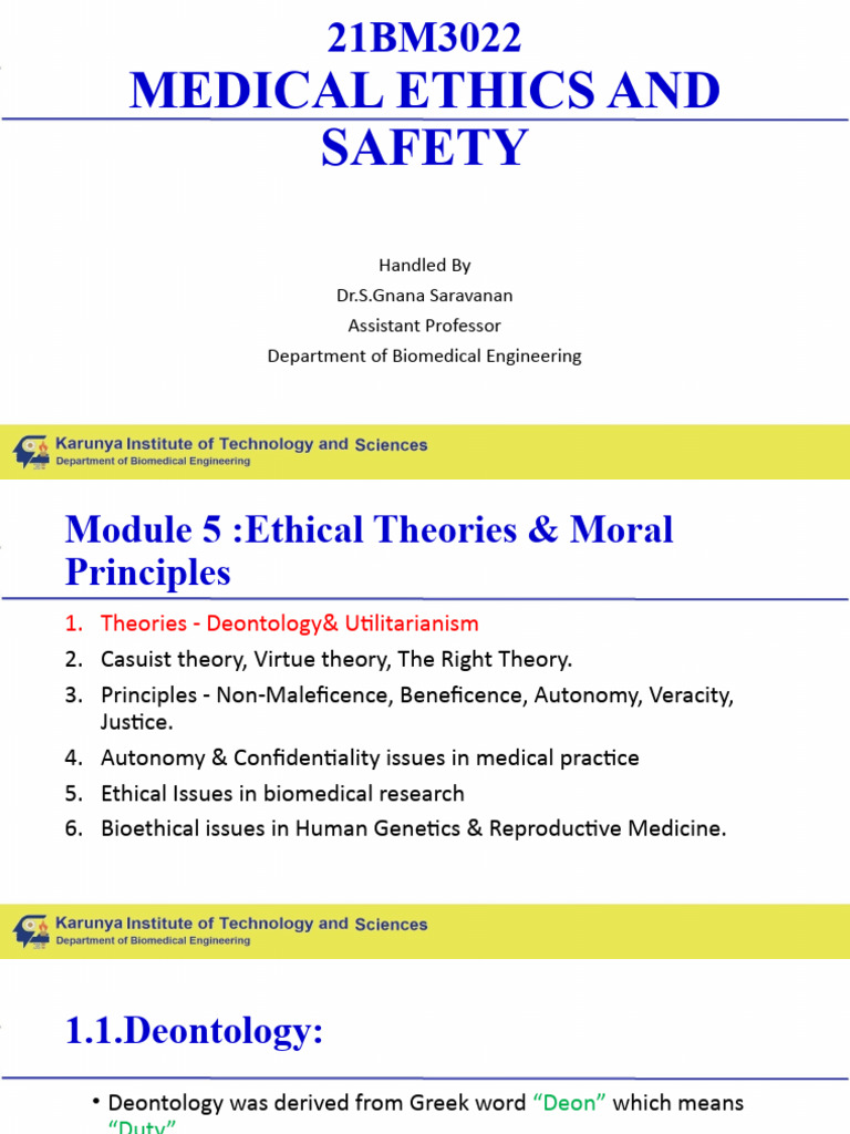 Medical Ethics for Biomedical Engineers | PDF
