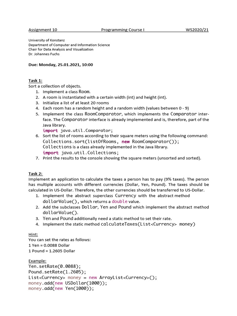 Assignment 10 Pdf Class Computer Programming Method Computer Programming 