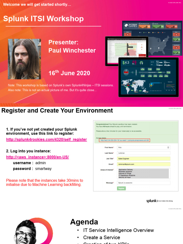 Somerford Splunk IT Service Intelligence Workshop Workbook | PDF | Predictive Analytics | Analytics