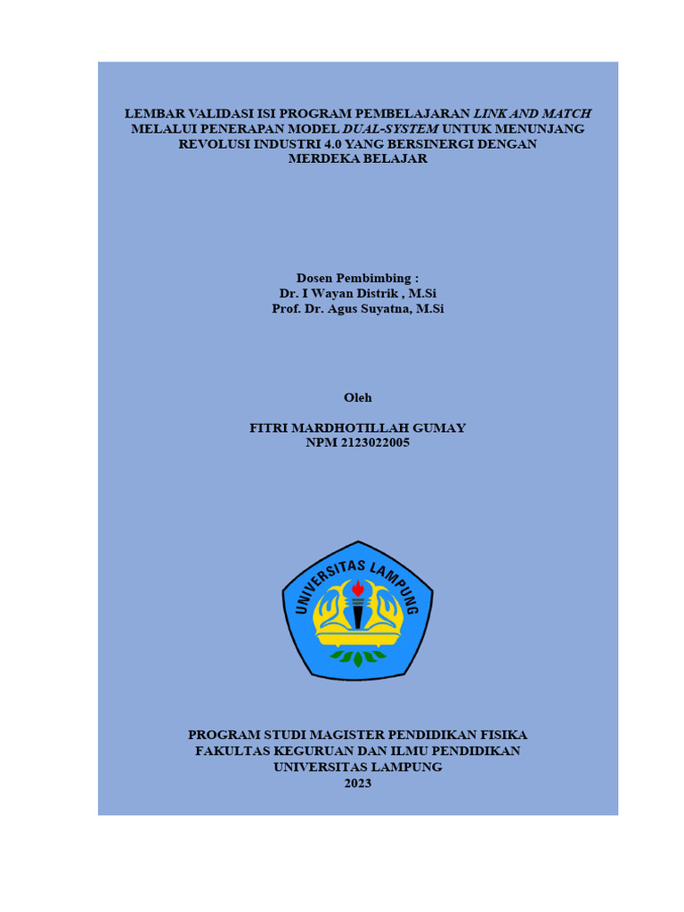 Lembar Validasi Isi | PDF