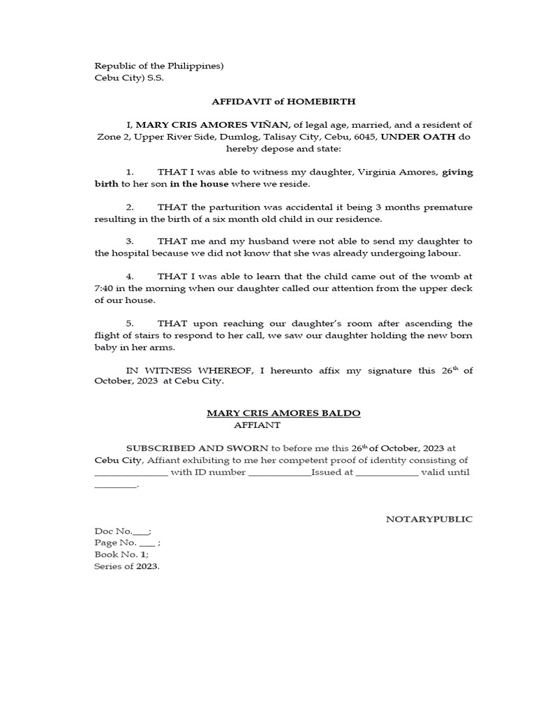 AFFIDAVIT of DISCREPANCY (Date of Birth) | PDF | Wellness