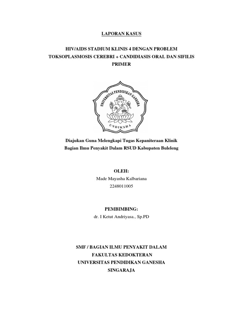Laporan Kasus HIV | PDF | Kesehatan Holistik | Sains & Matematika
