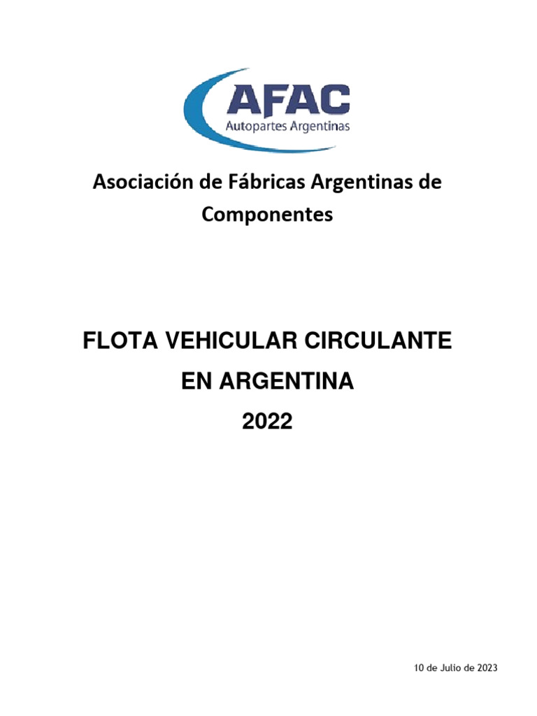 Afac Flota Circulante 2022 | PDF
