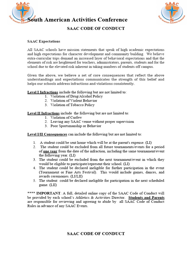 Code of Conduct 2023-2024 | PDF