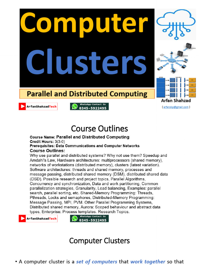 PDC 6 - Computer Clusters | PDF | Computer Cluster | System Software