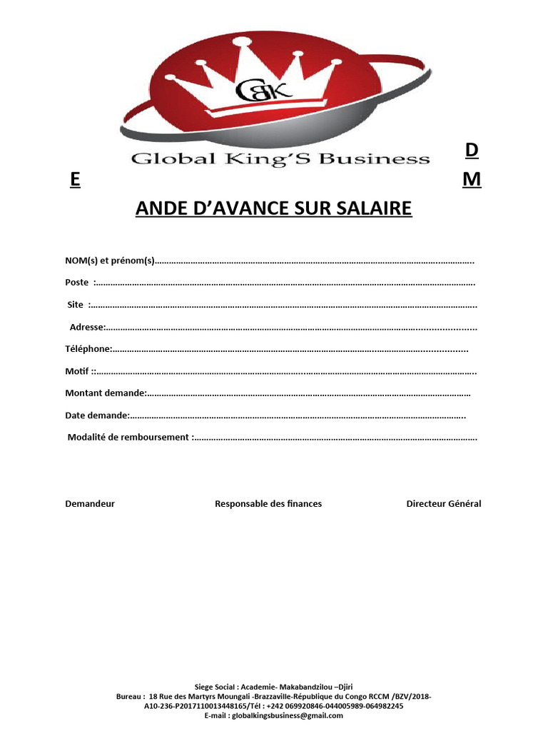 Avance de Salaire | PDF