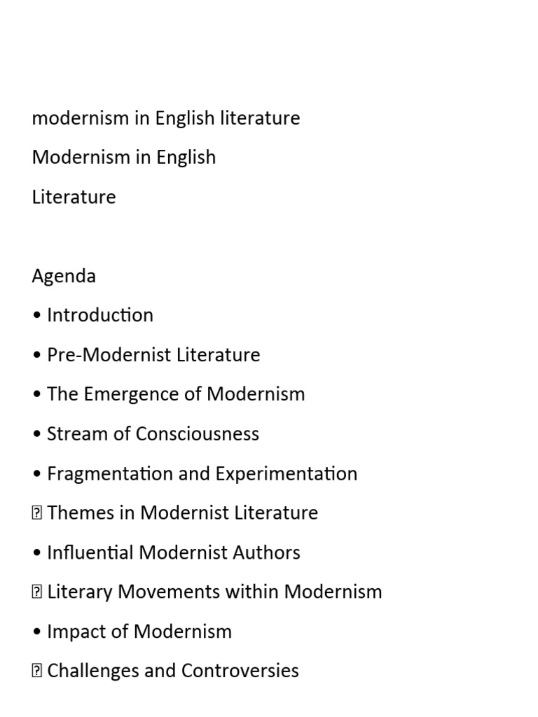 Modernism (Ready For Presentation) | PDF