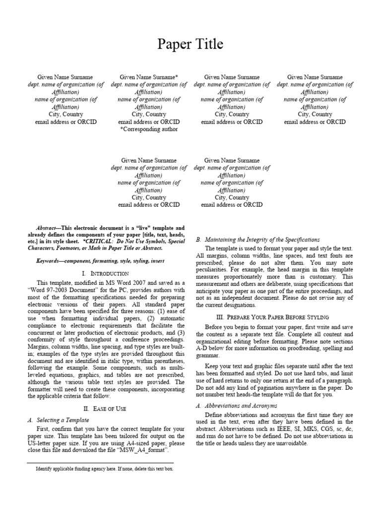 IEEE-Formatting | PDF | Bracket | International System Of Units