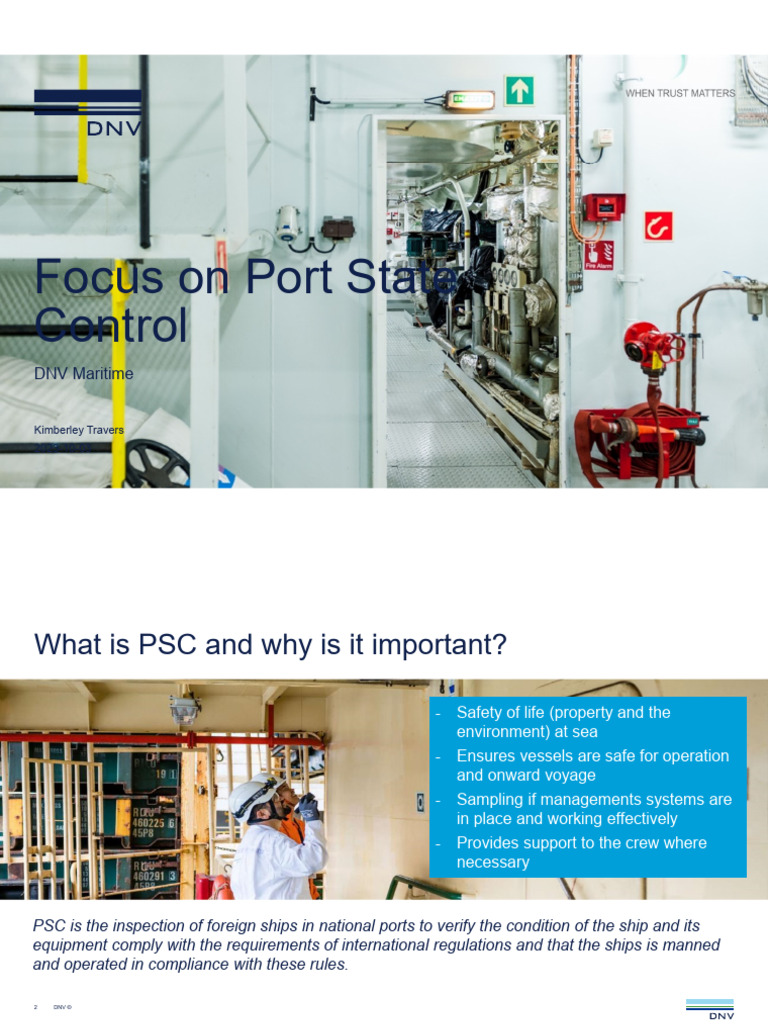 DNV Maritime - Focus On Port State Control Presentation | PDF