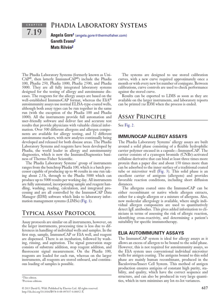 Phadia Laboratoy Systems | PDF | Allergen | Allergy