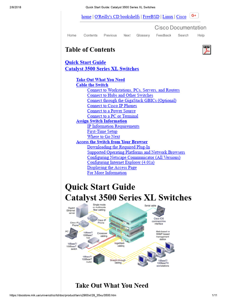 Catalyst 3500 Series XL Switches Fist Use | PDF