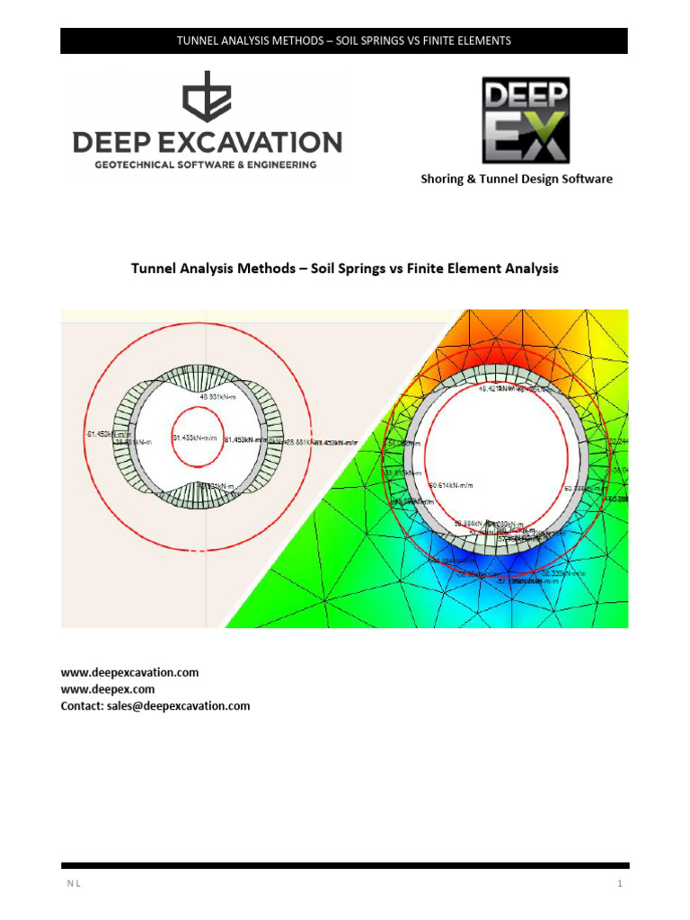 Tunnel_Analysis_Methods-Soil-SpringVsFEA | PDF | Finite Element Method | Tunnel