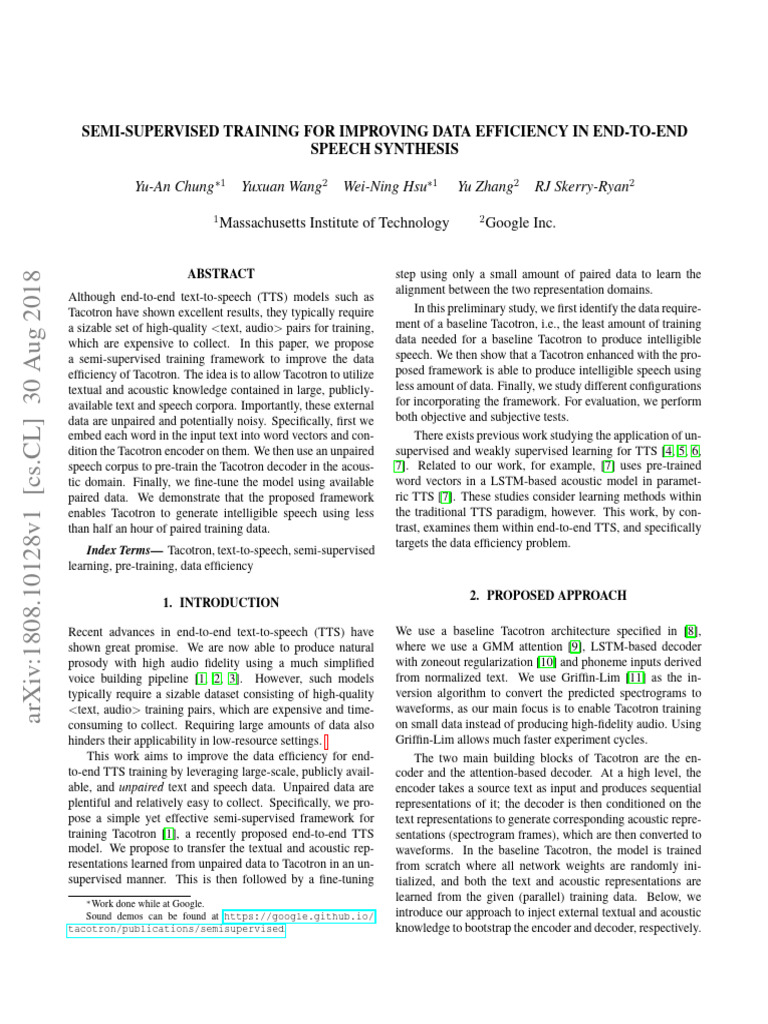 Semi-Supervised Training For Improving Data Efficiency | PDF | Computers