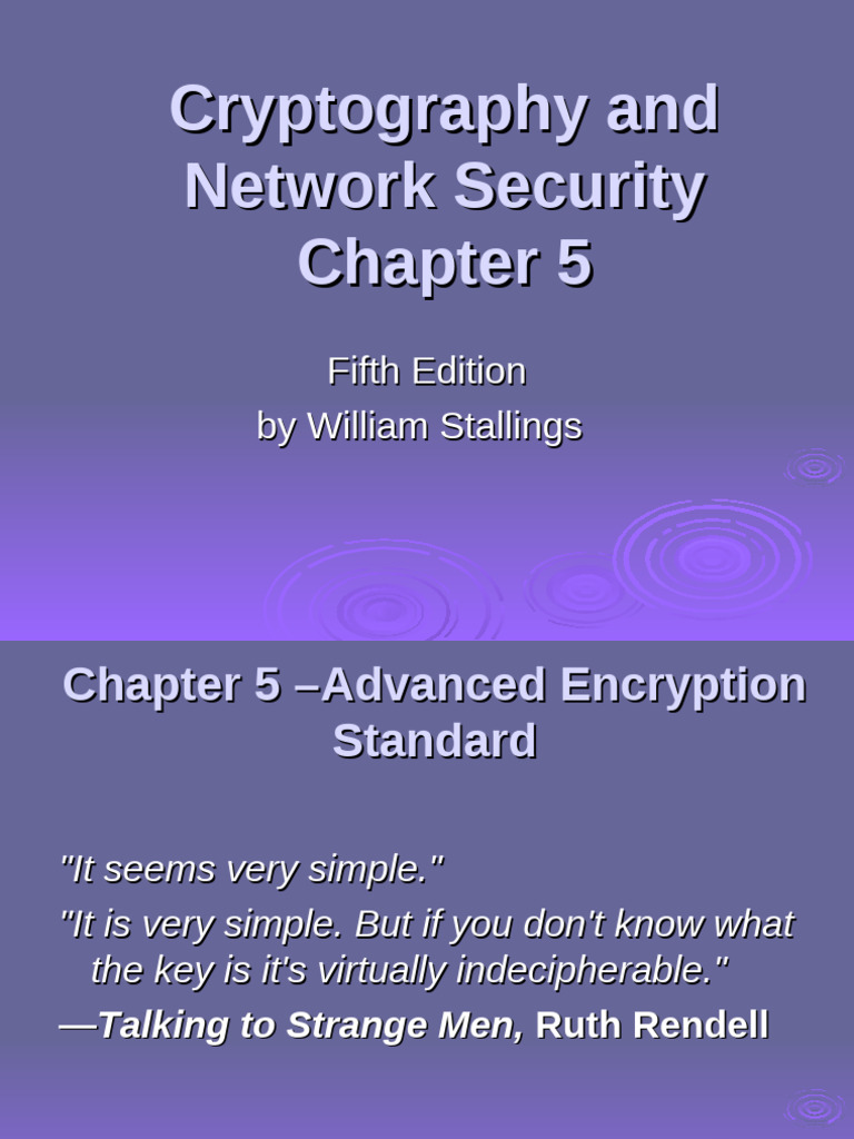 L06 - ch05 - Advance Encryption Standard (PDF - Io) | PDF | Computers