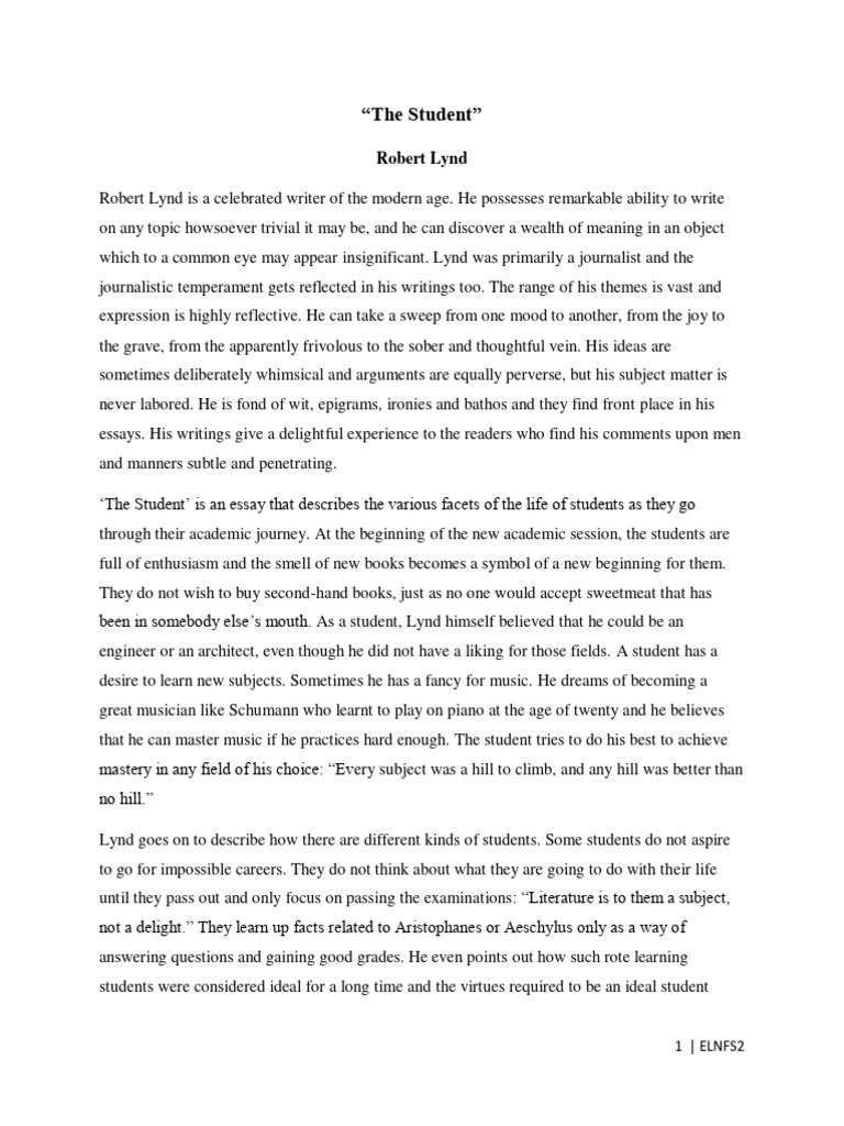The Student | PDF