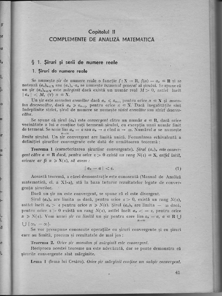 Cap II Complemente de Analiza Matematica | PDF
