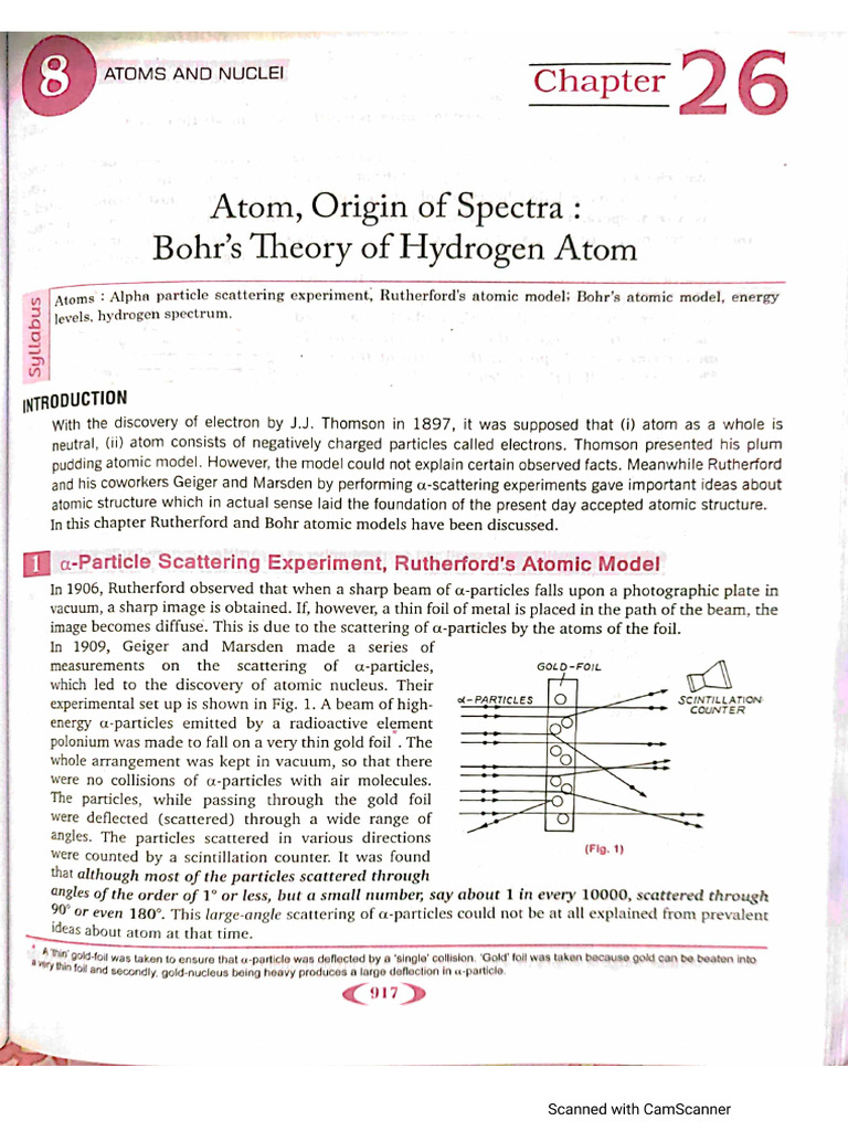 Atom, Origin of Spectra | PDF