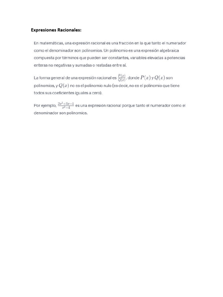 Expresiones Racionales | PDF