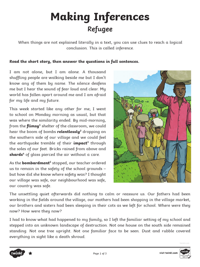 t2 T 16612 Ks2 Refugee Original Story Differentiated Activity Sheets ...